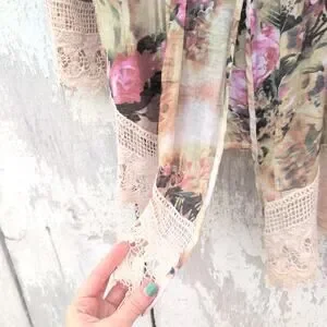 Adiva | Tops | Adiva Fairy Boho Romantic Delicate Crochet Lace Button ...